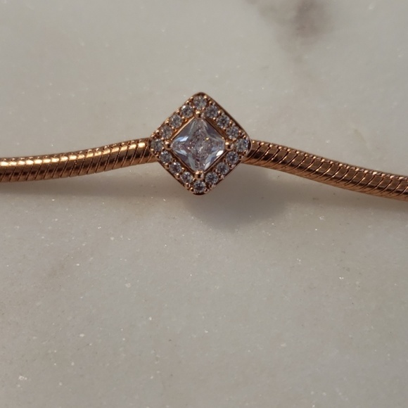 Pandora | Jewelry | Square Sparkle Halo Charm | Poshmark